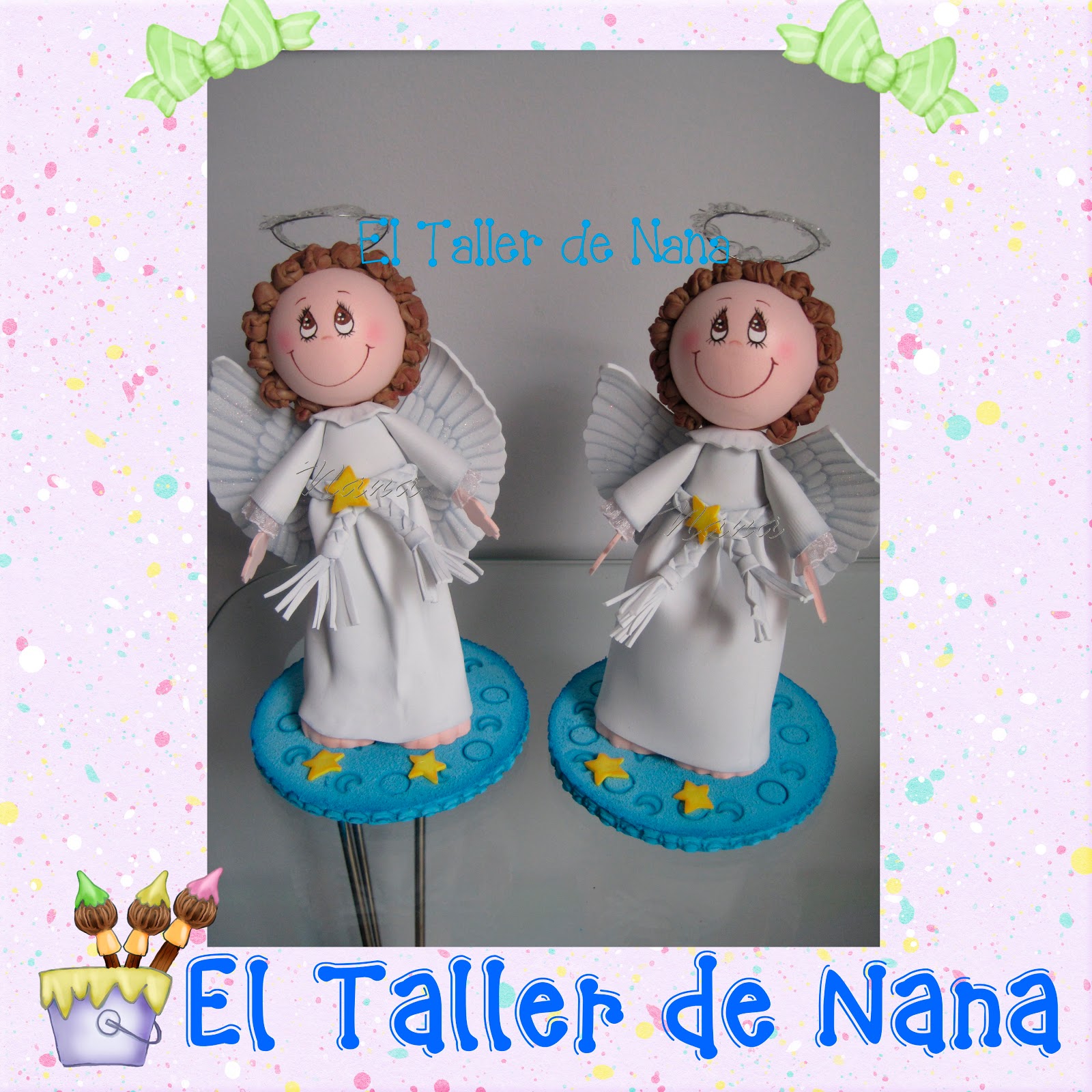 Angel para Bautizo en Foamy - El Taller de Nana