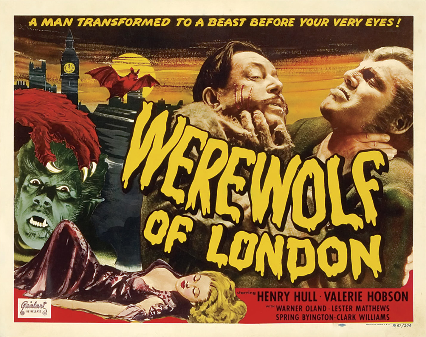 Bloody Pit of Rod: Universal Wolfman/Werewolf poster art