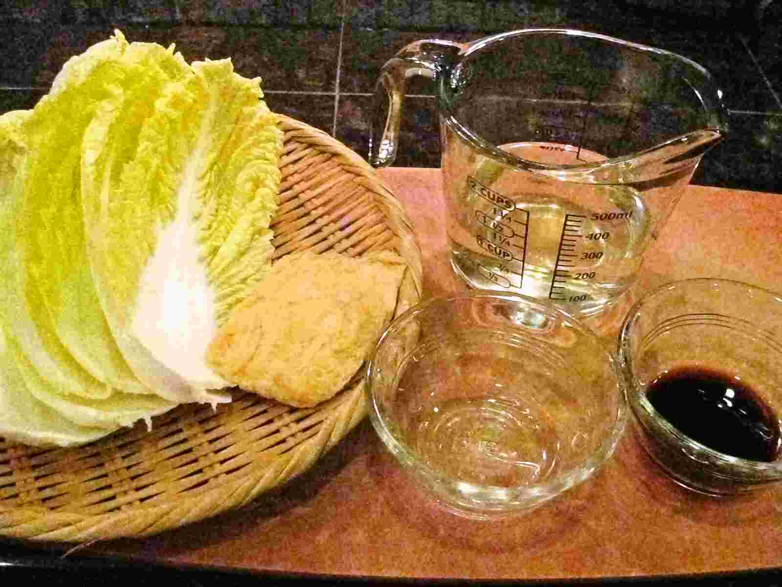 Recipes for Tom: Hakusai to age no nibitashi / napa cabbage and thin ...