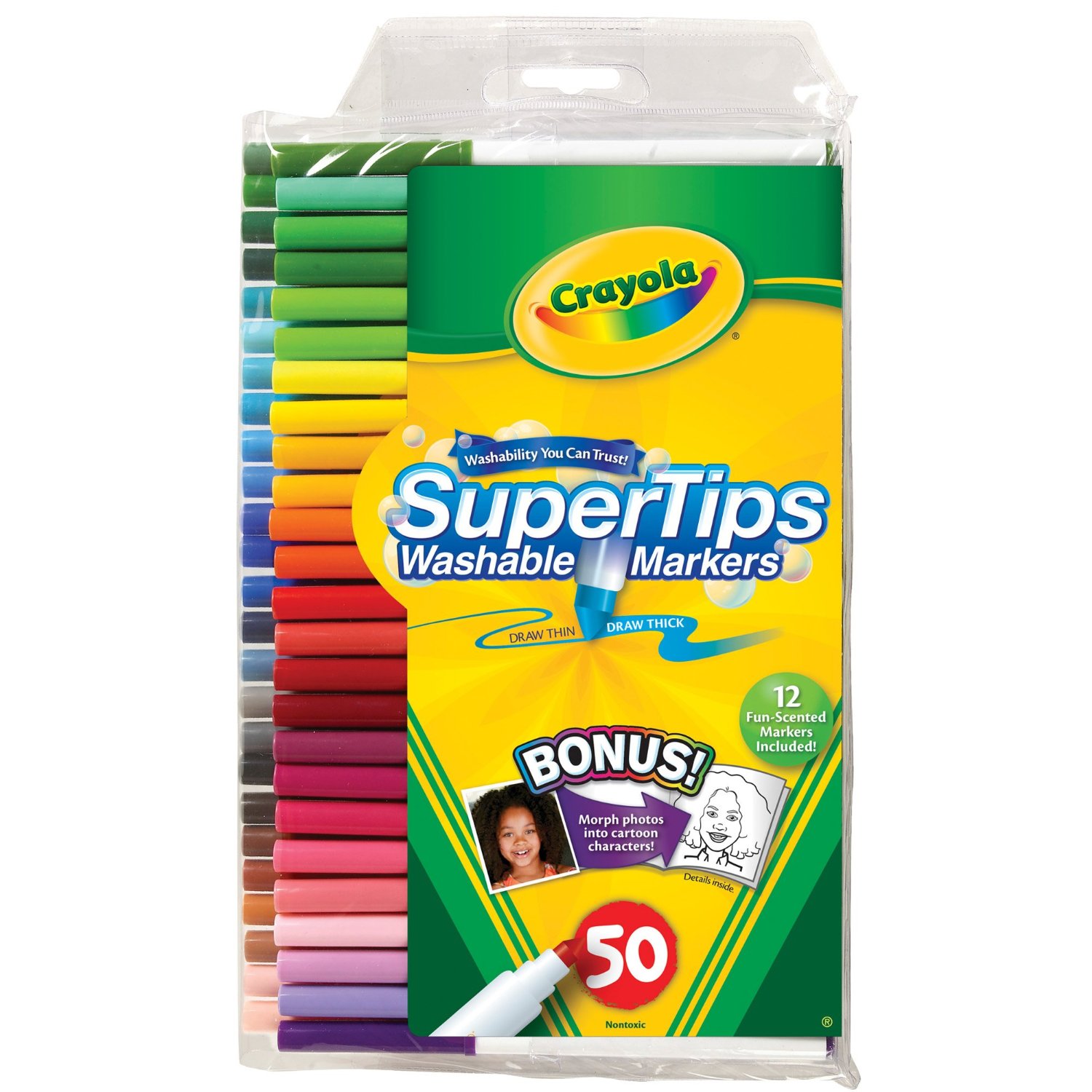 50-Count Crayola SuperTips Washable Scented Markers $6.99 (Reg $12.99 ...