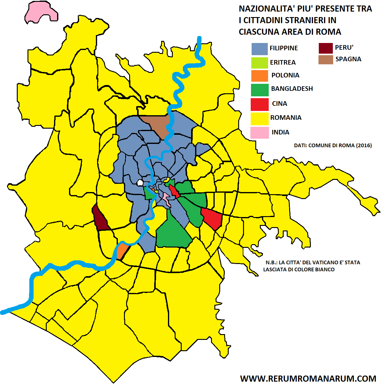 Rerum Romanarum: Popolazione straniera nel Comune di Roma - Dato ...
