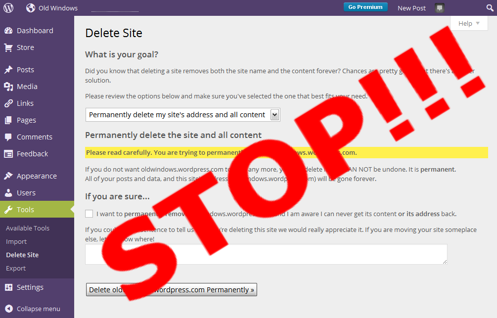Making Deleted WordPress.com Blogs Recoverable | Planet Botch