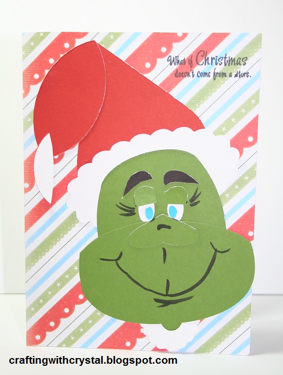 Crafting With Crystal: Grinch Card using Cricut