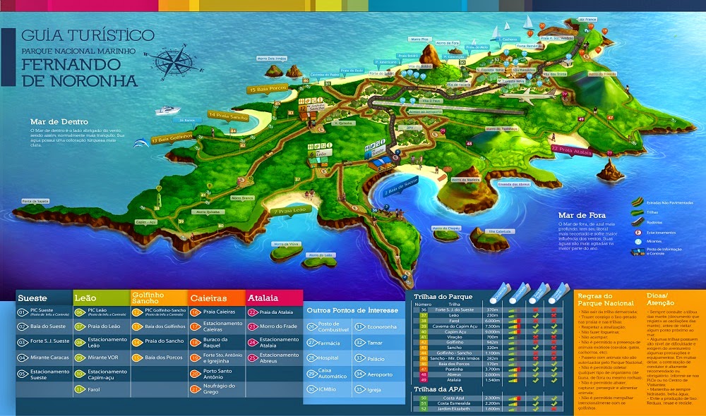 Tudo sobre o maravilhoso arquipélago de Fernando de Noronha!: mapas