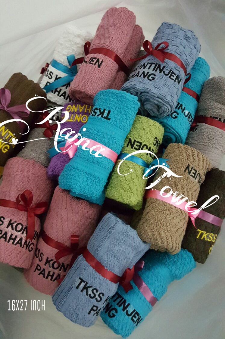 Tempahan cenderahati tuala sulam