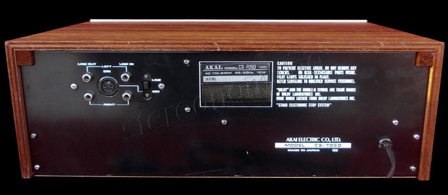 stereonomono - audio Hi Fi Compendium - 14 years on-line: Akai CS-705D
