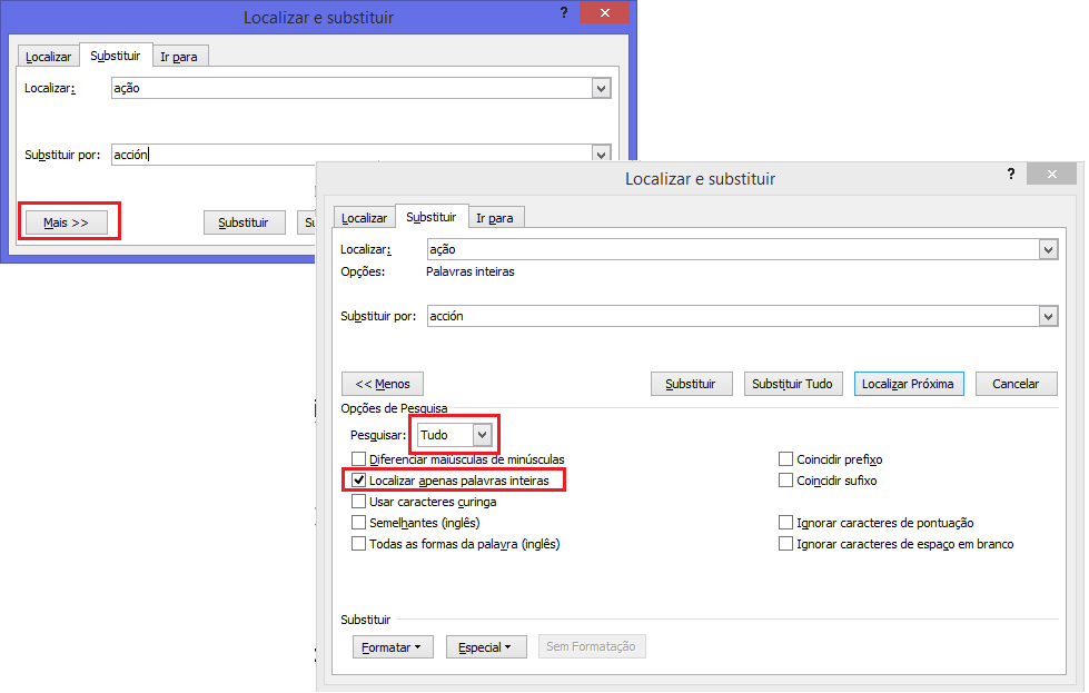 Tradutora de Espanhol: Localizar e Substituir