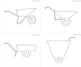 Four Coloring: Free printable Wheelbarrow coloring pages for kids