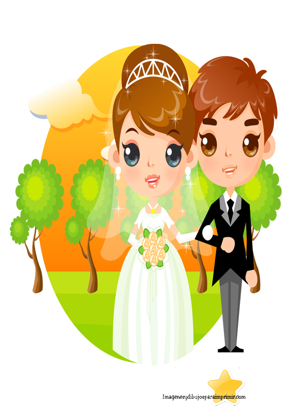 Dibujos de novios-Colorear dibujos,letras, Actividades infantiles