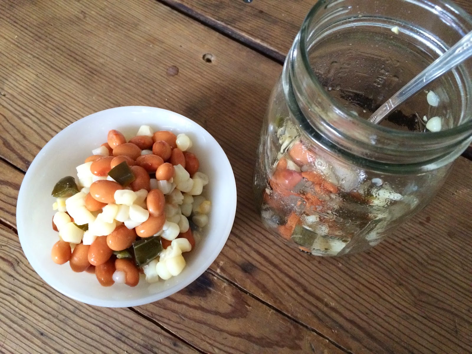 Headspace: Something New: Pickled Pintos, Corn, and Poblano Peppers