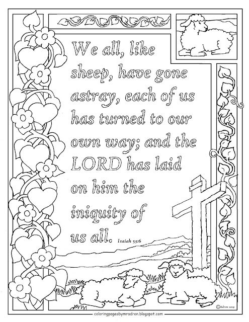 Coloring Pages for Kids by Mr. Adron: Isaiah 53:6 Print and Color Page ...