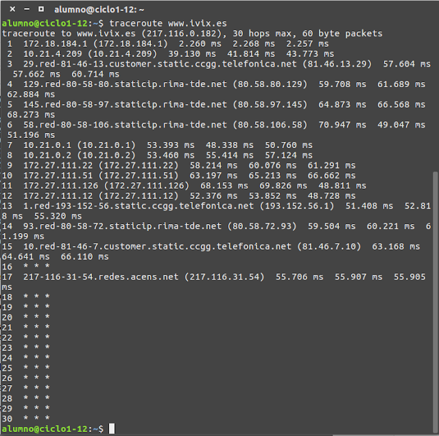 Tracepath y traceroute (Linux)