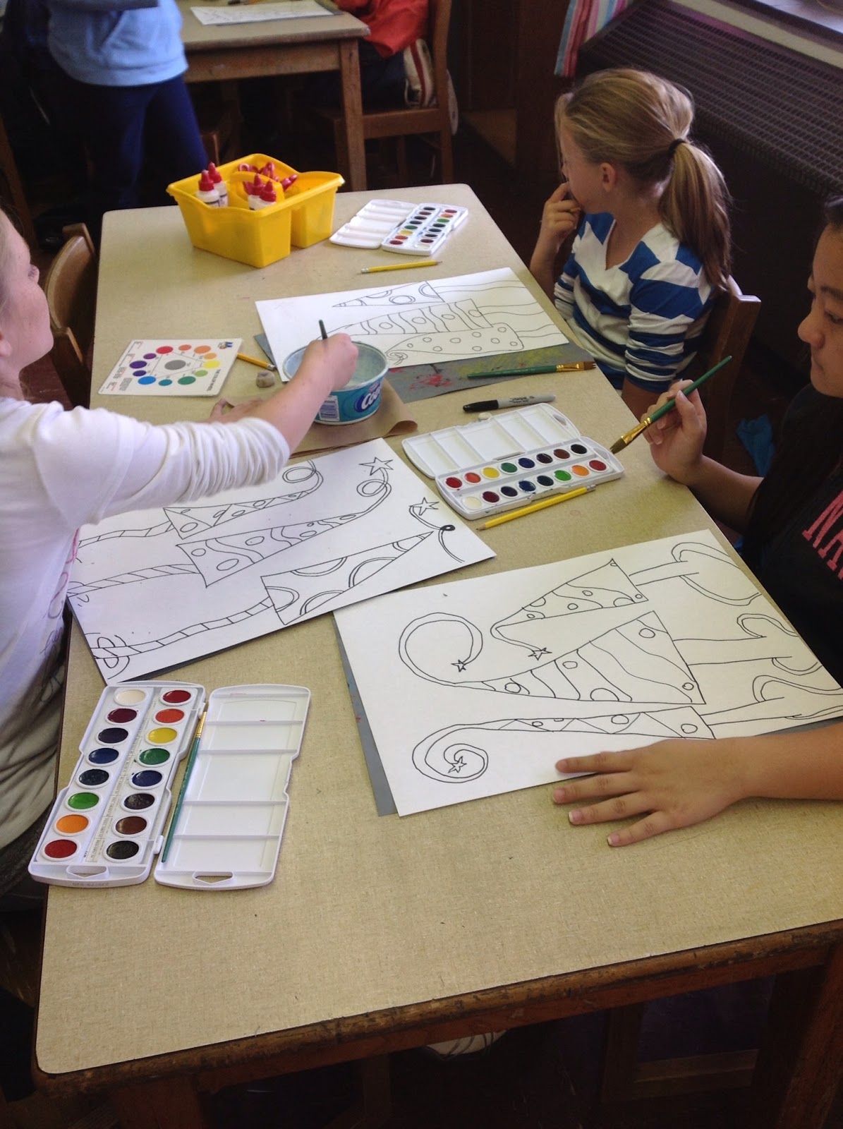 Color It Like you MEAN it!: 5th grade's Whimsical trees