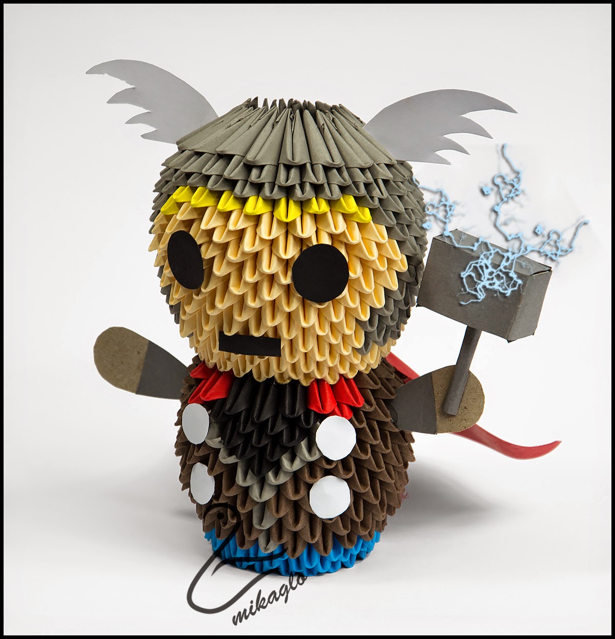 Origami 3d - mikaglo: 67. Thor z origami / 3d origami Thor