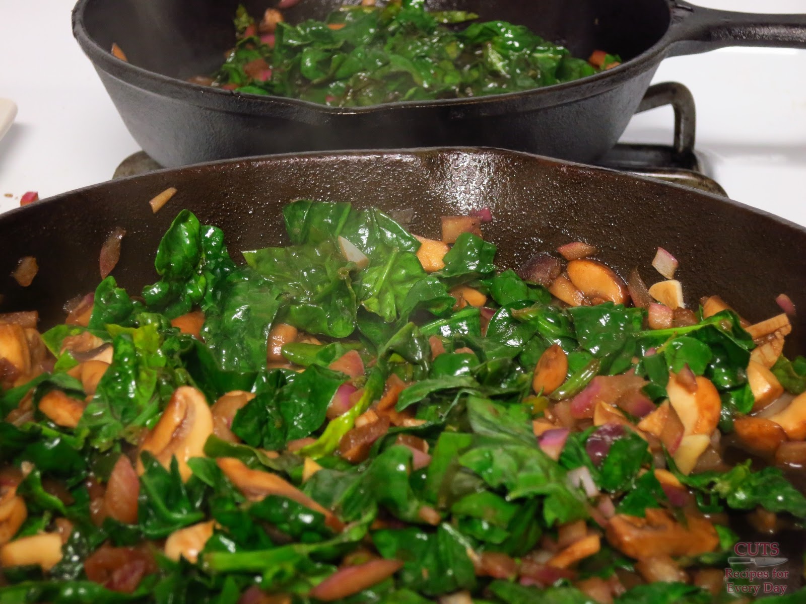 Balsamic Braised Drumsticks with Spinach - Cuts: Recipes for Every Day