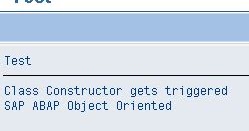 SAP ABAP 4 Tutorial: Static Constructor