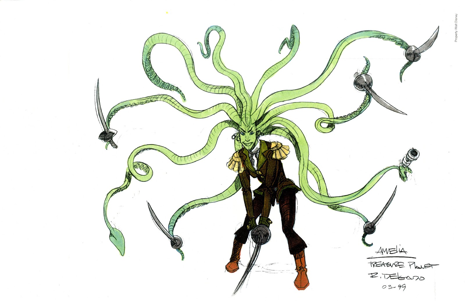 Ricardo Delgado's blog: Captain Amelia from Treasure Planet