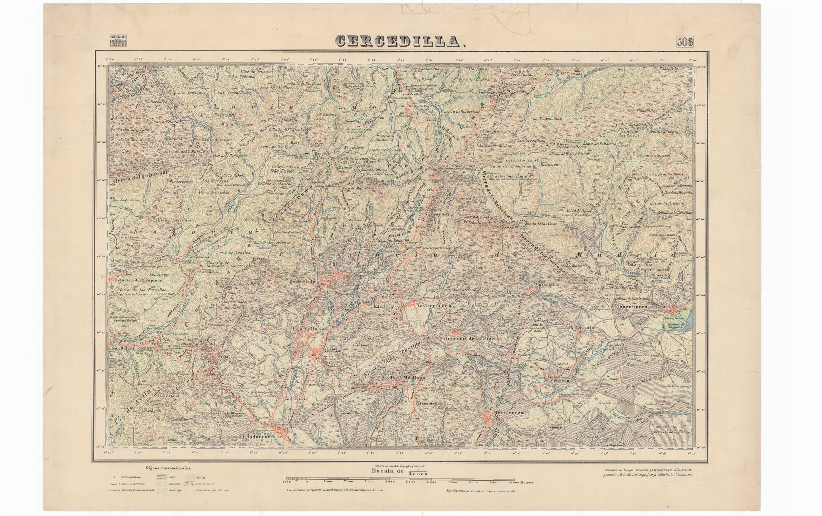 EL ESPINAR INFORMACIÓN: Mapas históricos de la zona de El Espinar 1923 ...