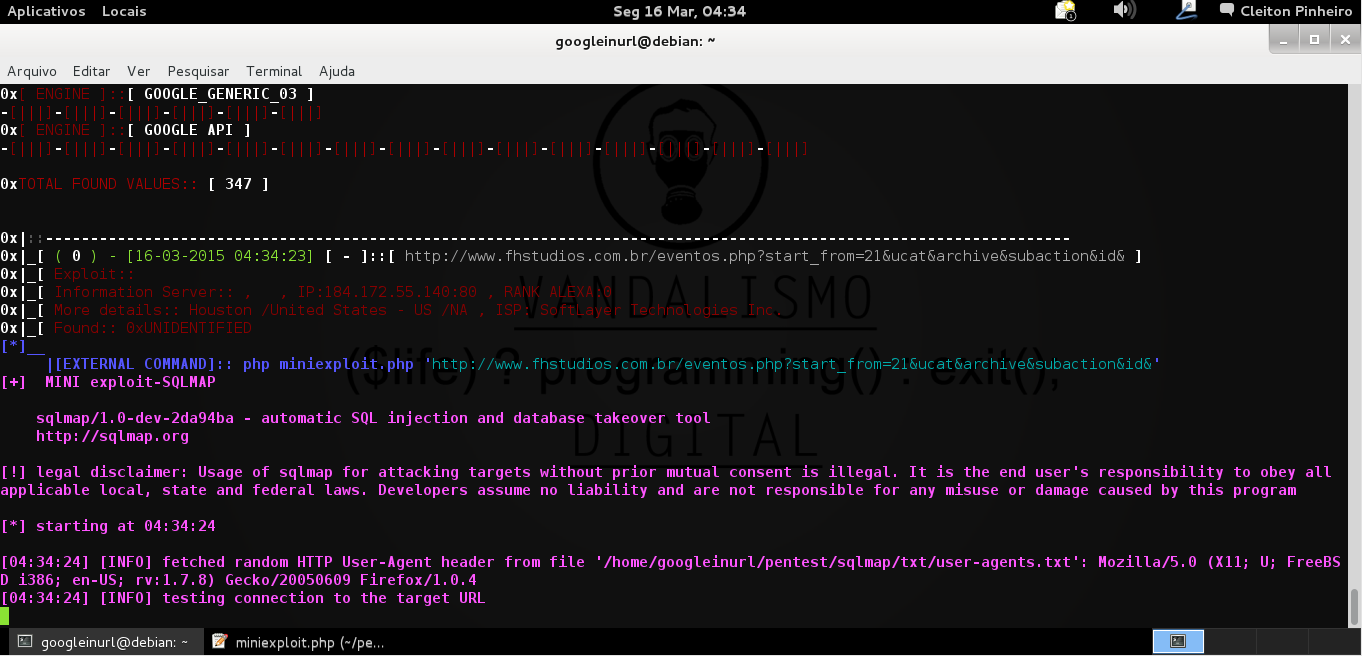 Google INURL - Brasil: desenvolvimento