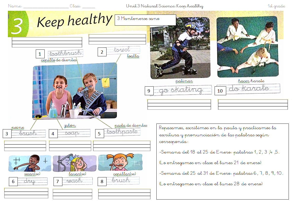 First grade stuff : Unit 3 natural science: Keep healthy