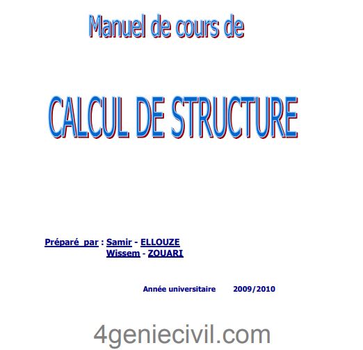 calcul des structures - cours pdf