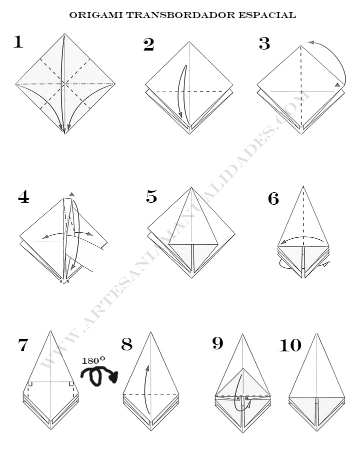 Origami como hacer un space shuttle (transbordador espacial), Paper ...