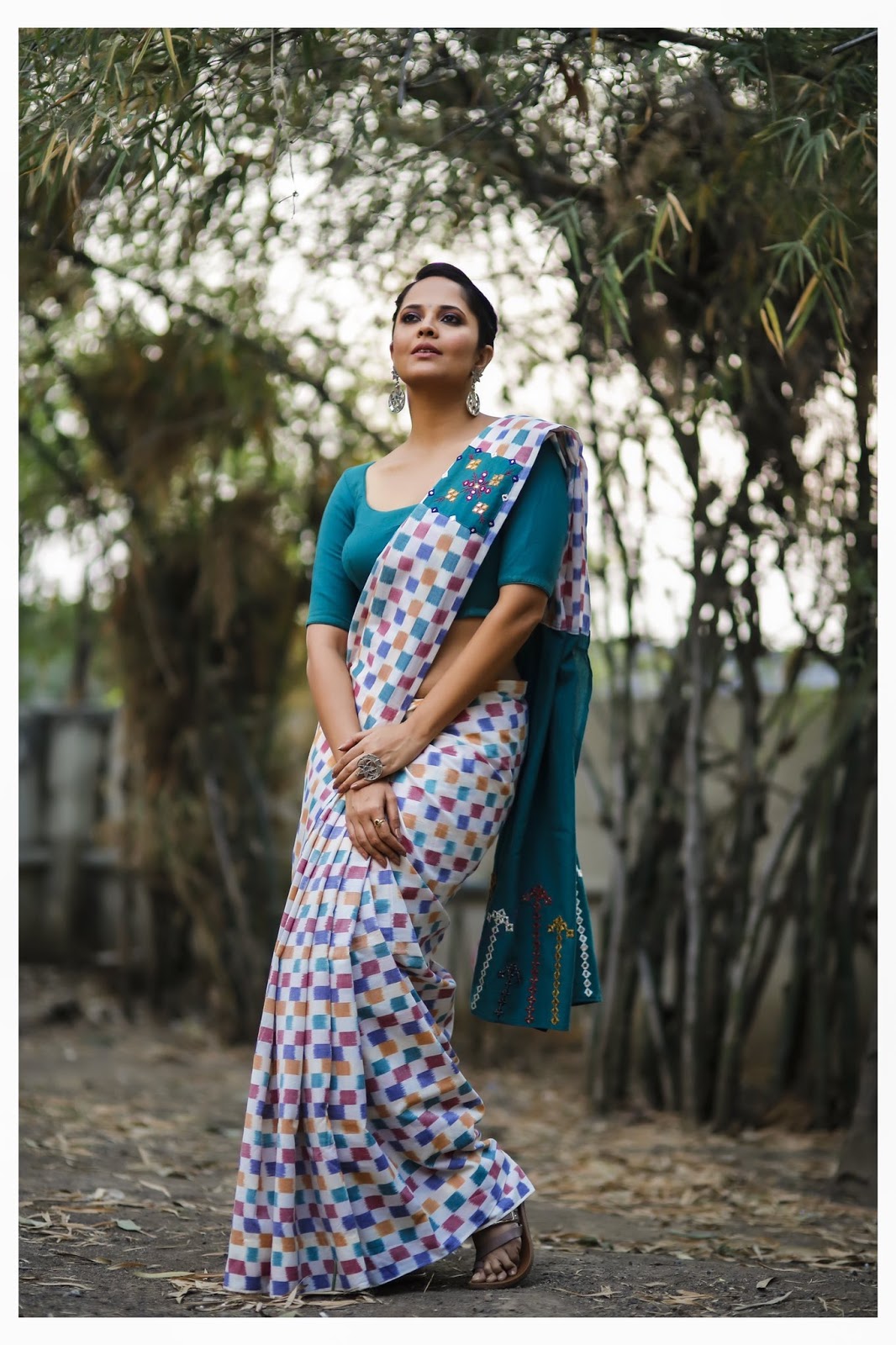 Anasuya bharadwaj latest photos in saree | Indian Filmy Actress