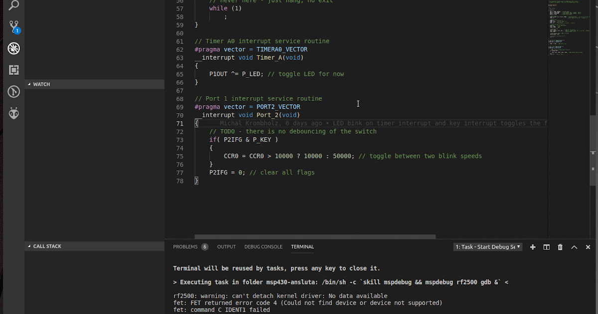 Anything Goes: VSCode and MSP430 debugging