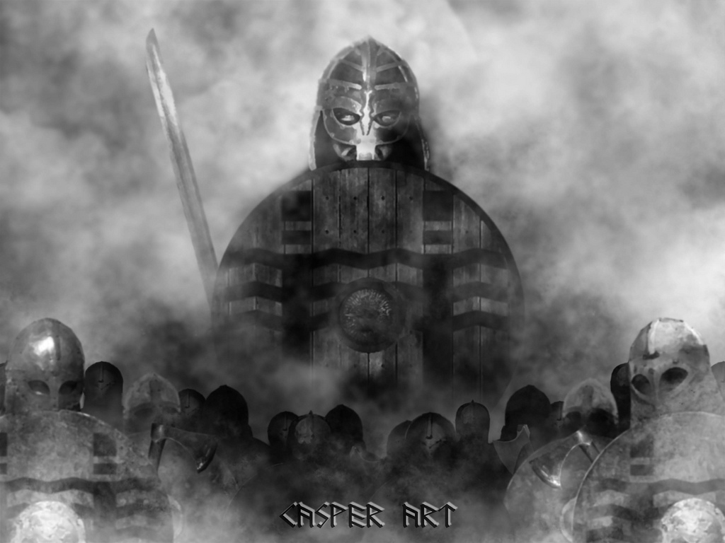 The Viking Post: Viking Gunnar with Einherjar army