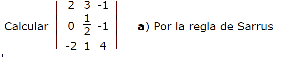 Matemáticas PI Sta. Victoria.: Cálculo de determinantes. Regla de Sarrus