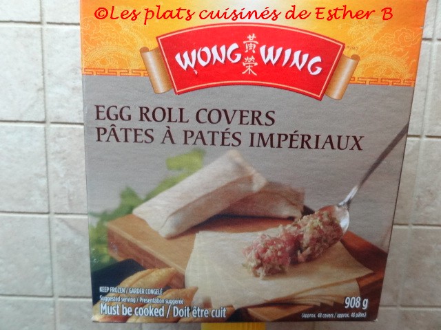 Les plats cuisinés de Esther B: Egg rolls au poulet