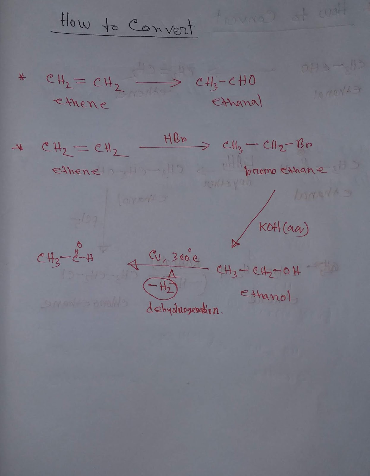How To Convert Ethene To Ethanal