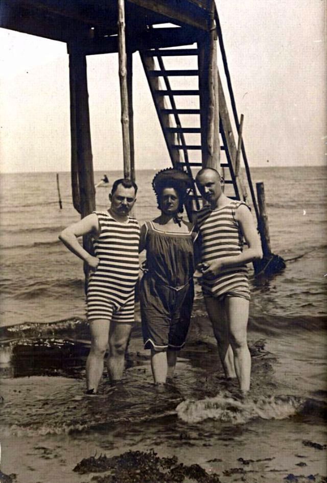 Striped Bathing Suits: The Favorite Swimwear of Men in the Early 20th ...