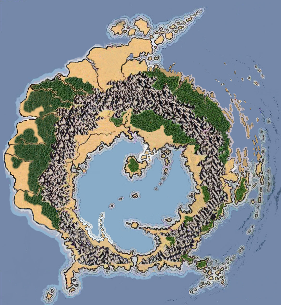 Map before the sundering - Ulthuan
