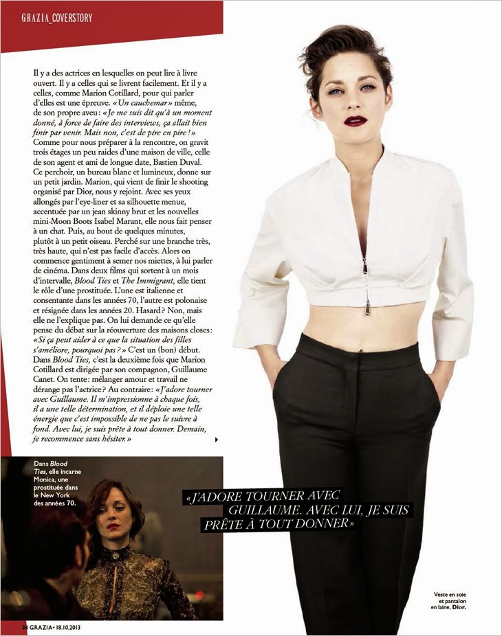 Marion Cotillard Magazine Photoshoot For Grazia France October 2013 ...