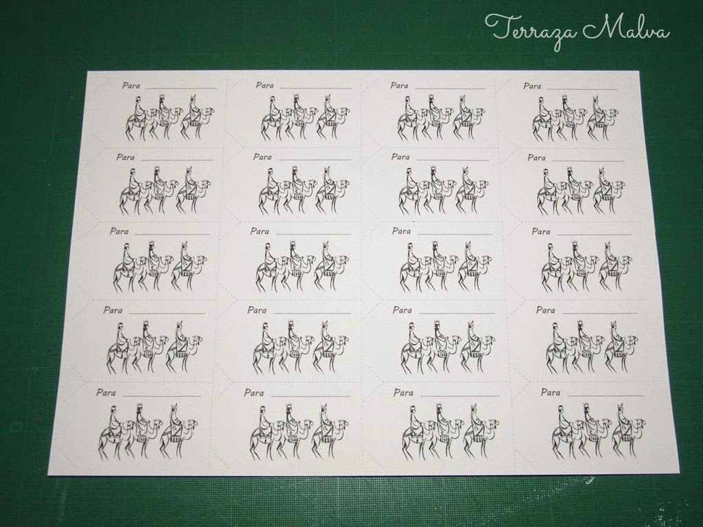IMPRIMIBLE: ETIQUETA REYES MAGOS BLANCO Y NEGRO / PRINTABLE: 3 KINGS ...