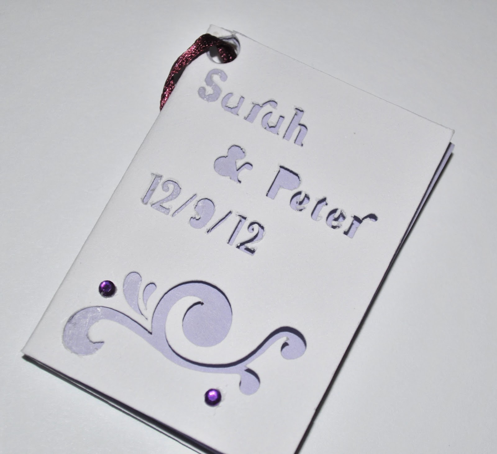 Sweet Pea Design: Custom Laser Cut Wedding Favour Gift Tag
