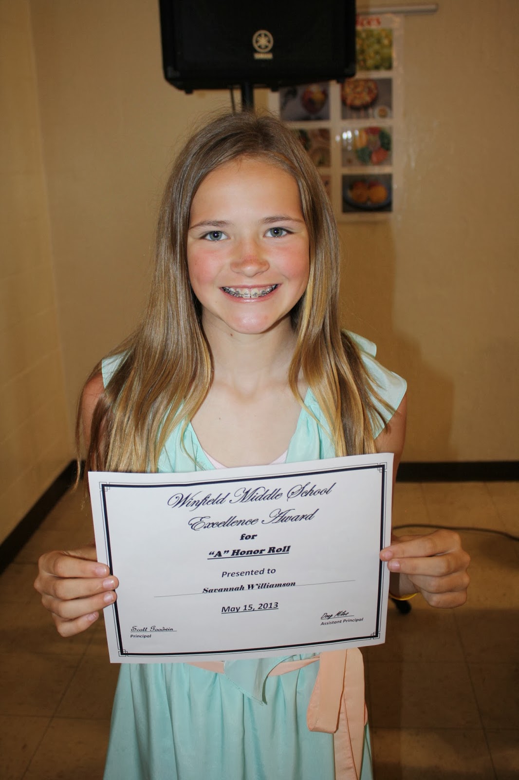 The Williamson Family: Savannah 6th Grade Awards Day