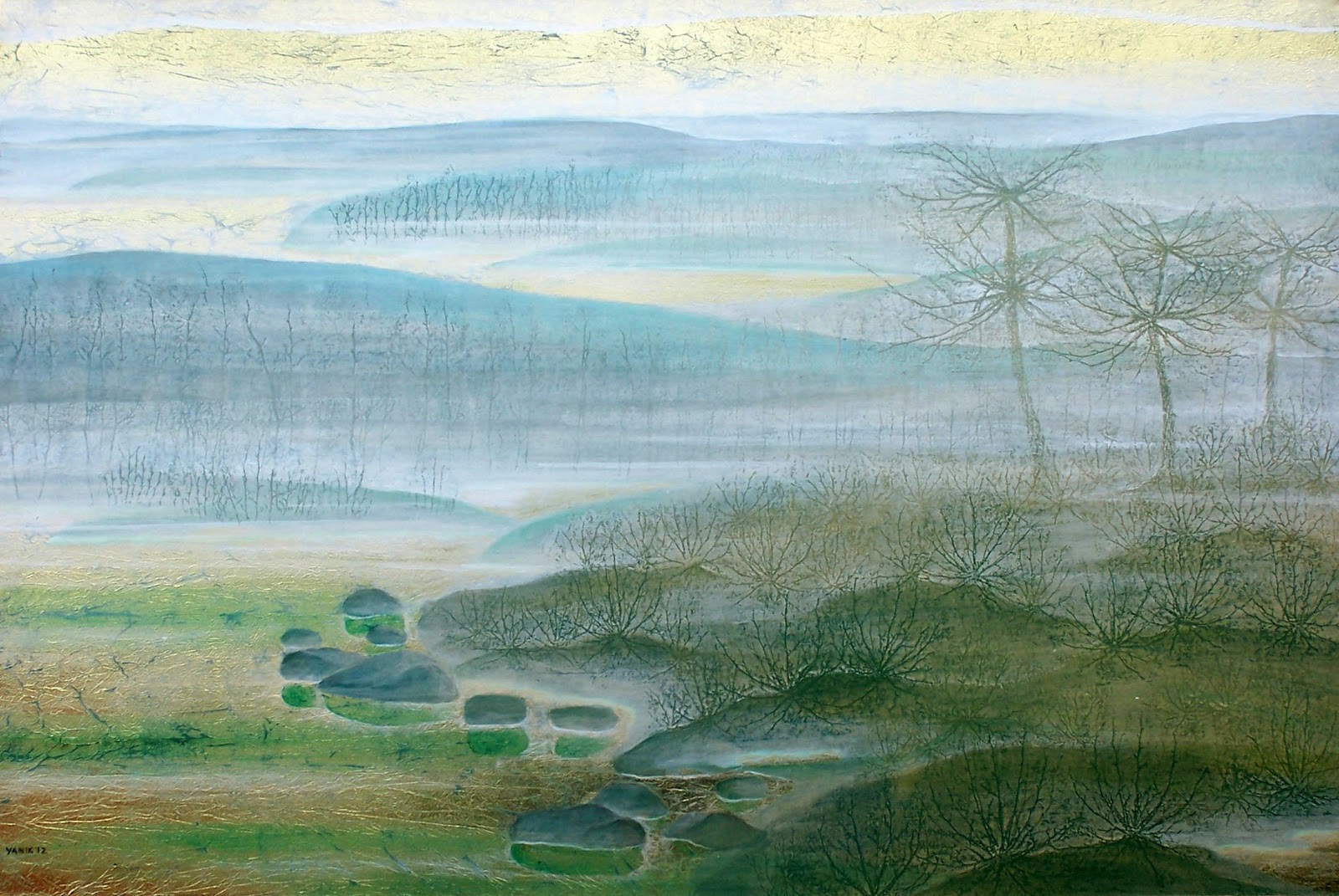 Batik Artist painting Bali Indonesia, new batik techiques and design ...