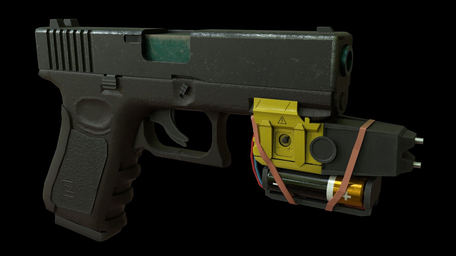 Modelling a Video Game 'Glock' handgun - Introduction to 3D Modelling