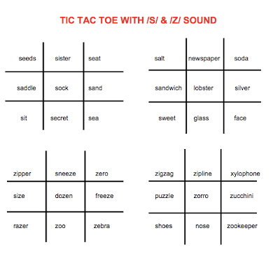 Speech and Language LaunchPad: Articulation /s,z,r,l/ Tic Tac Toe *FREEBIE*