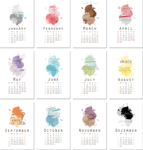 Match Set Love: 2012 uBuntu Calendar & Posters!!!