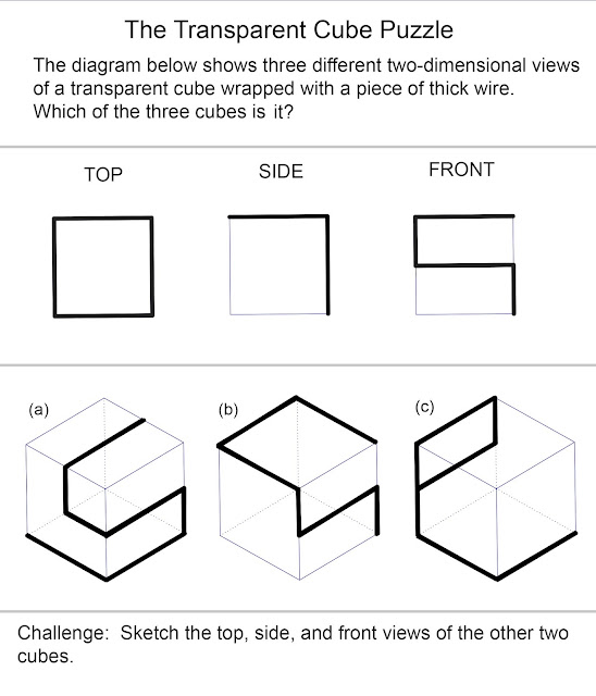 1001 Math Problems: spatial puzzles (3D)