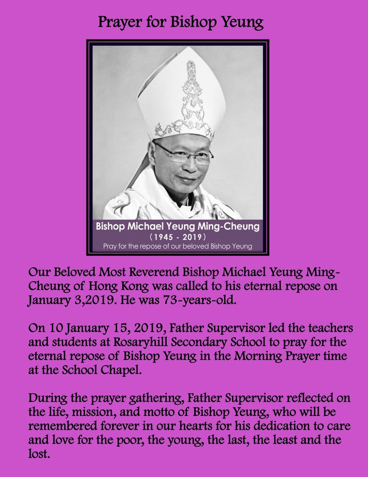 Prayer for Bishop Yeung