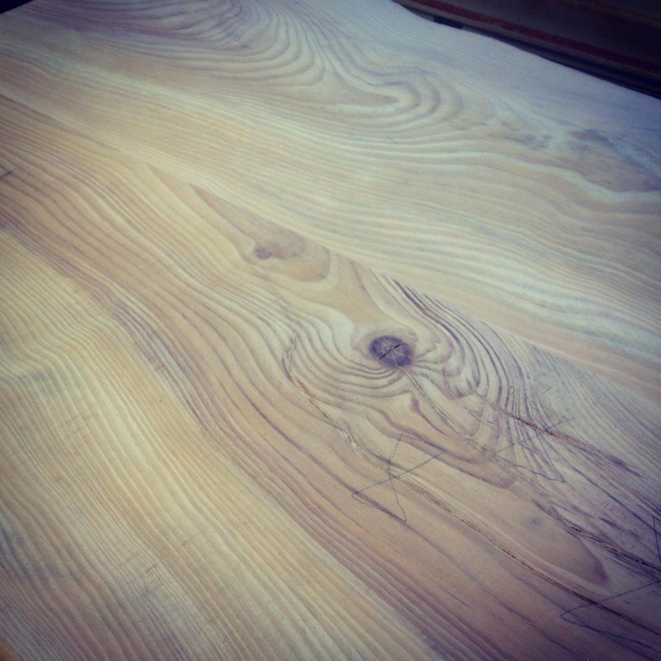 Arbor Exchange | Reclaimed Wood Furniture: Grain Patterns On Slab Table