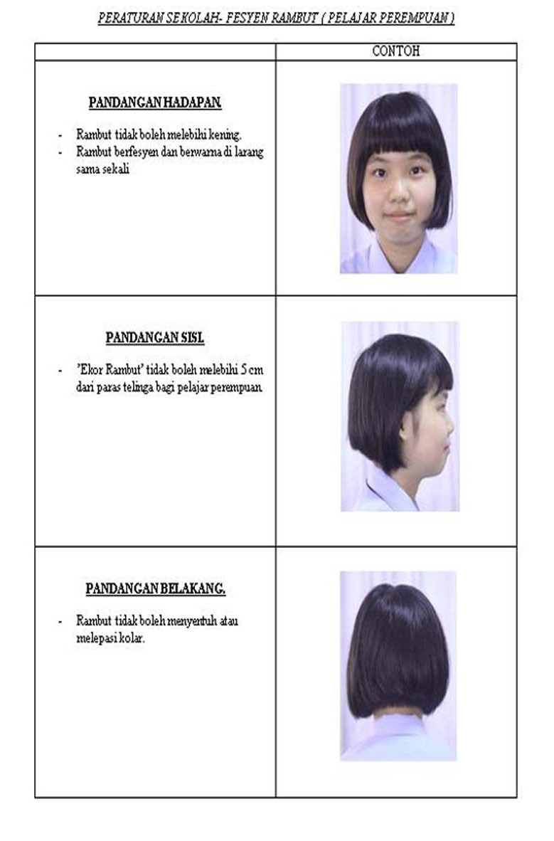 Sek Men Keb Bagan Jaya, Butterworth: Peraturan Gaya Potongan Rambut ...