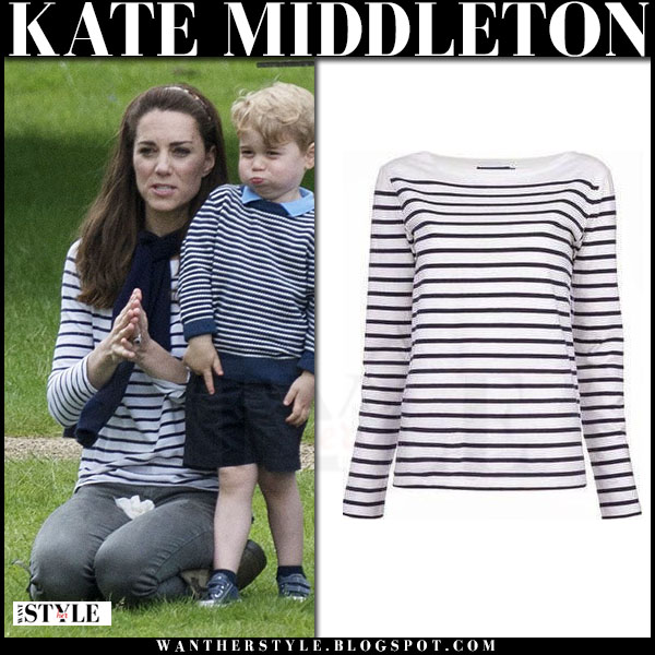 Kate Middleton in breton striped top from Ralph Lauren ~ I want her ...