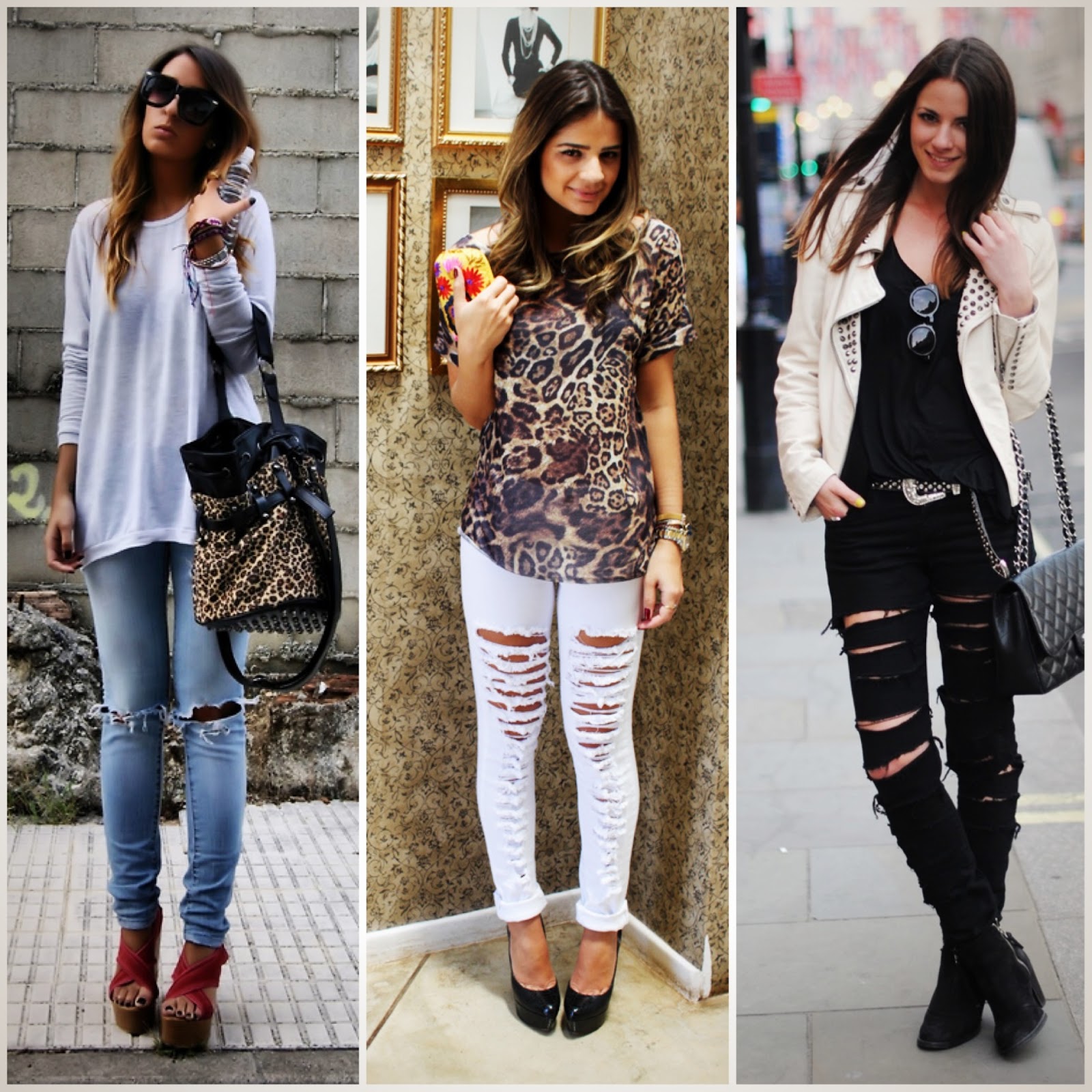 Meninalooks: Jeans Rasgado