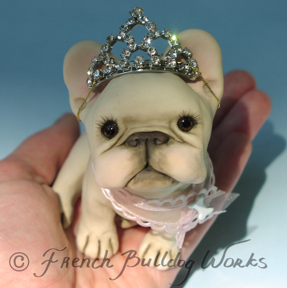 French Bulldog Works: Little Princess-- Custom French Bulldog Sculpture