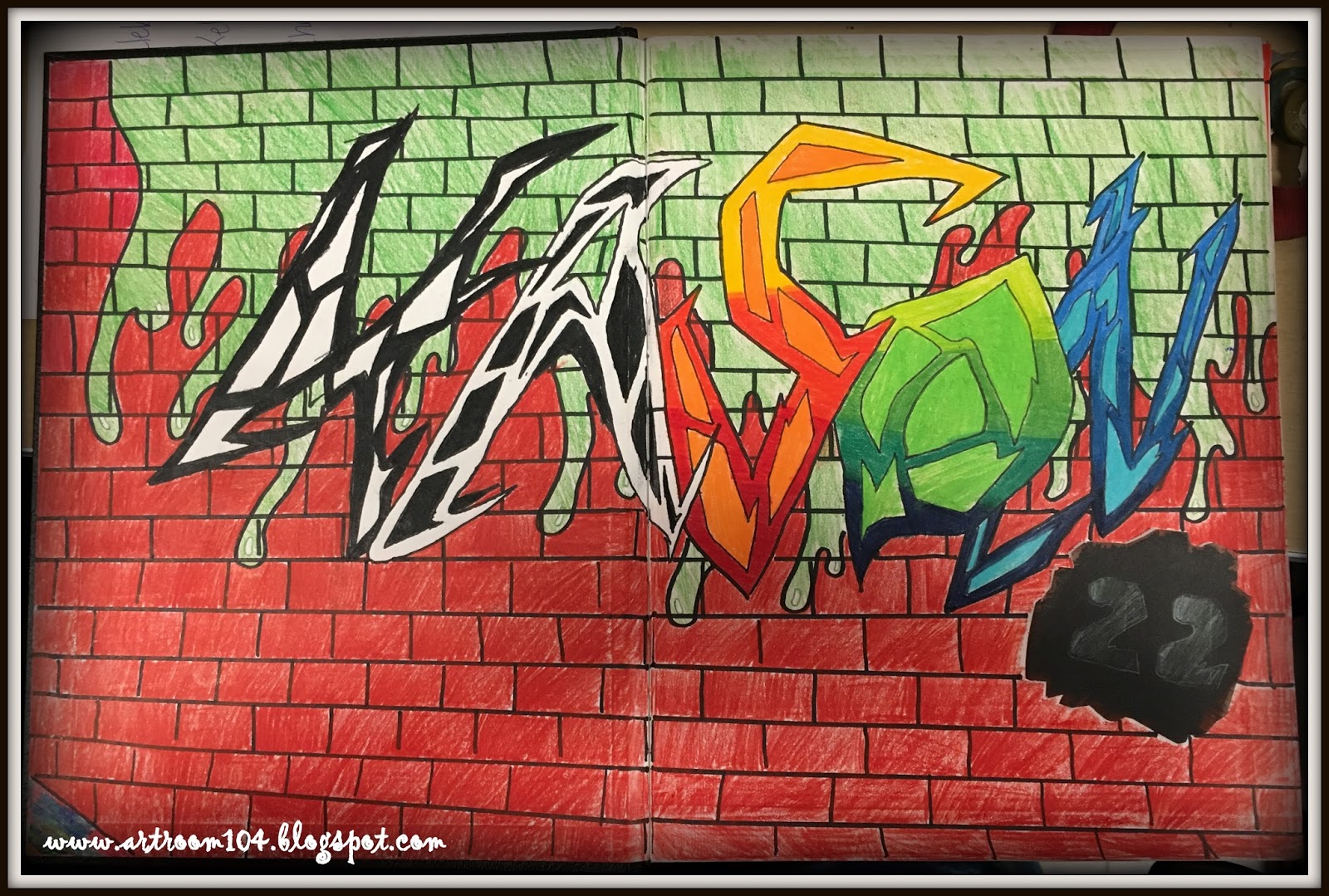 Art Room 104: Visual Journals 5 Weeks: Name Design (Picture HEAVY Post)